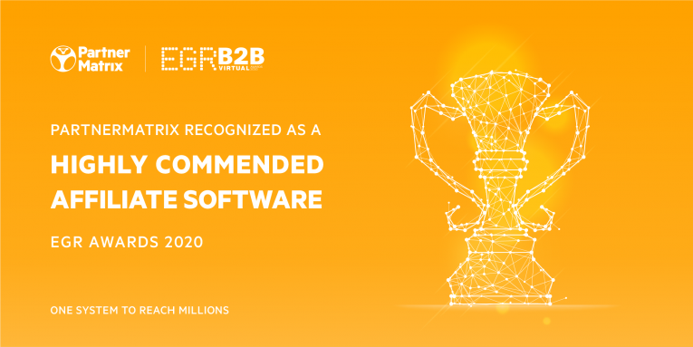 PartnerMatrix highly commended Affiliate Software at EGR B2B Awards